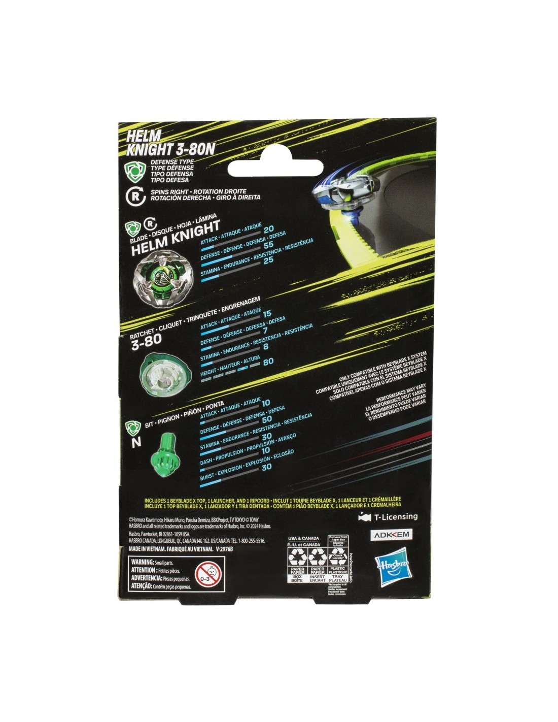 Beyblade X: Starter Pack Top – Helm Knight 3-80N – MinimarkeTCG